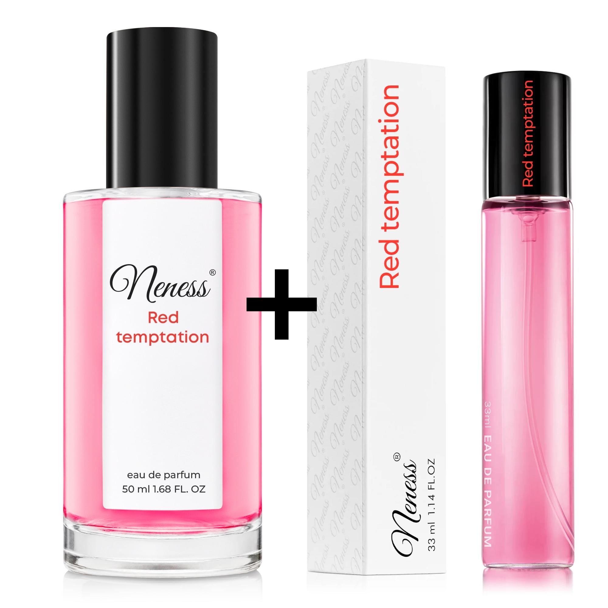 N113. Neness Red Temptation Zestaw - 50 ml + 33 ml | Podobne nuty: Christian Dior Hypnotic ...